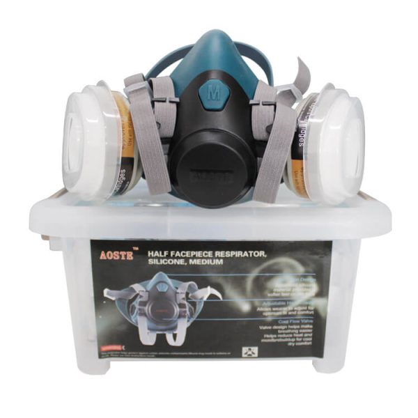 FL126 Reusable Half Face Double Respirator Spray Paint Mask - SYBON ...