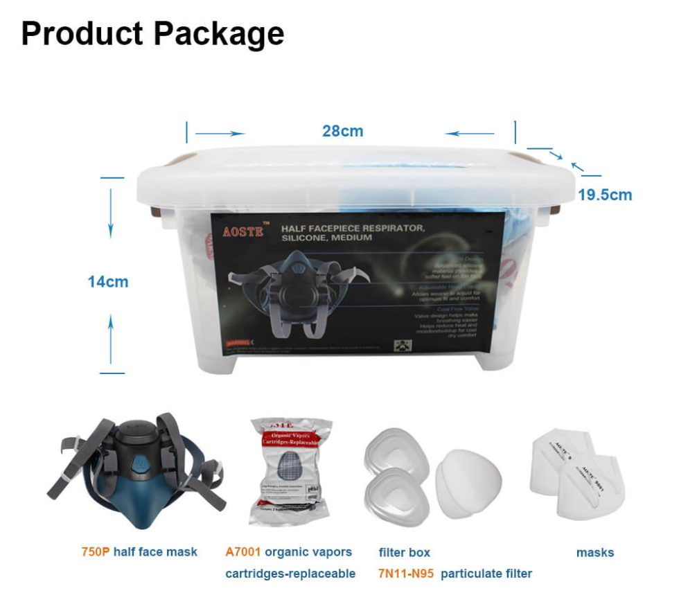 FL126 Reusable Half Face Double Respirator Spray Paint Mask - SYBON ...